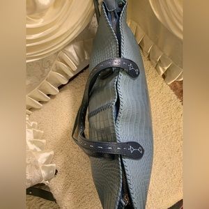 Isabella Adams | Bags | Isabella Adams Croco Embossed Leather Tote ...